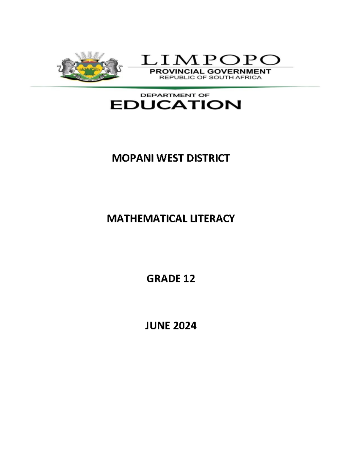 2024 MLIT P2 JUNE Preparation Activities - MOPANI WEST DISTRICT ...