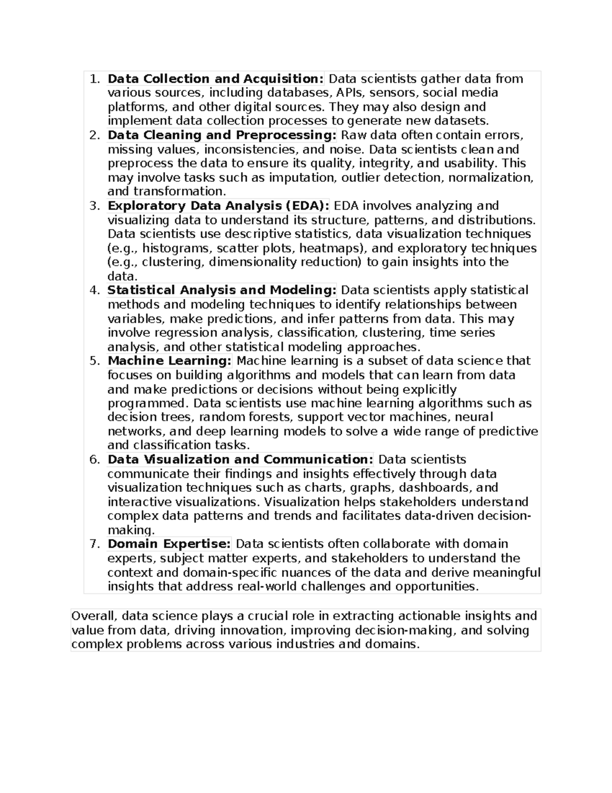 What is data science - notes - Data Collection and Acquisition: Data ...