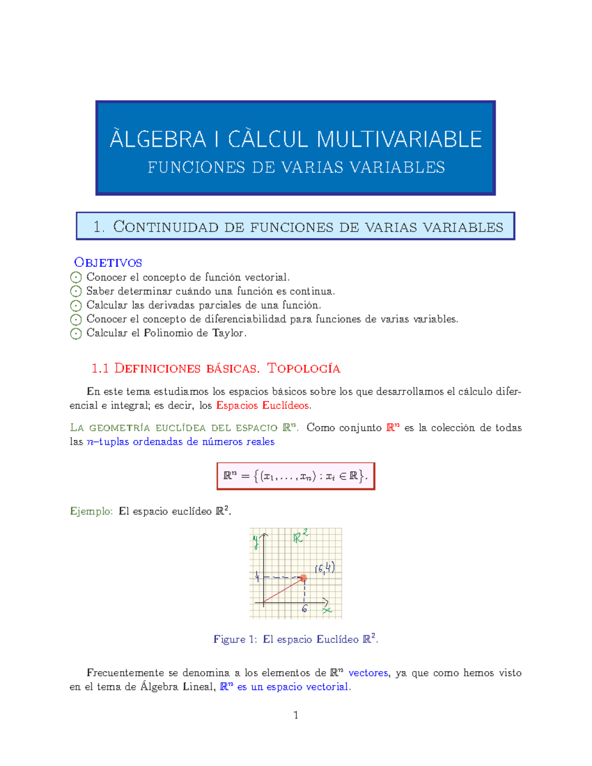 Continuidad 2018 2019-color - ÀLGEBRA I CÀLCUL MULTIVARIABLE FUNCIONES ...