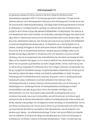 Intervjuguide - Intervjuguide: Den här intervjun kommer börja med att ...