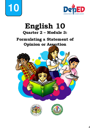 Q2 English 10 Module 1 - .... - English Quarter 2 – Module 1: Observing ...