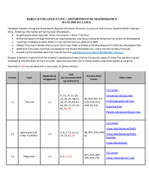 Math 2003 Syllabus NEW - MATH 2003 SYLLABUS Pre-Calculus and Elements ...