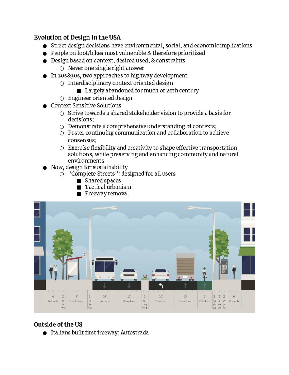 Backgrounds of Street Design - Evolution of Design in the USA Street ...