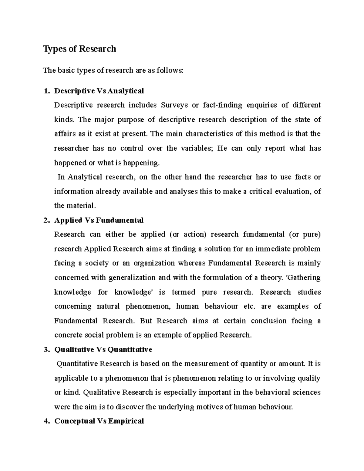 Types of research and scientific method of research - Research ...
