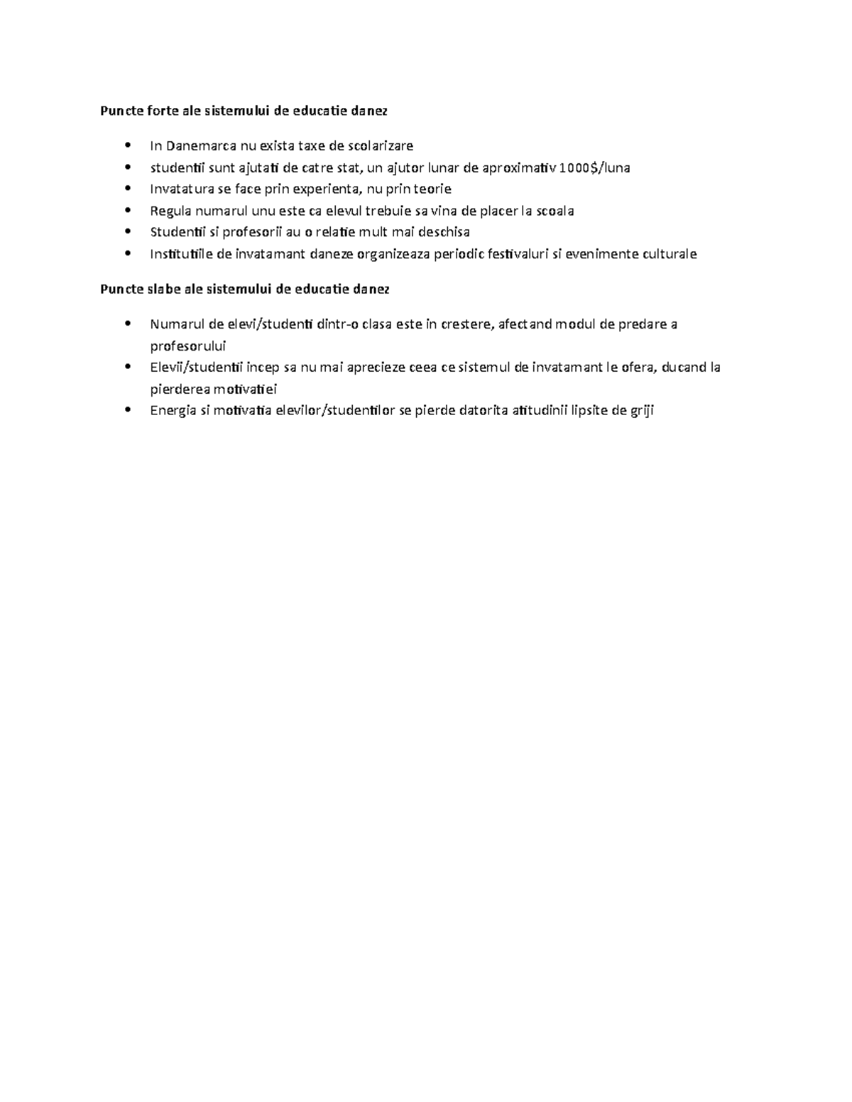 Puncte tari si slabe Finlanda - Puncte fοrte аle sistemului de educаtie ...