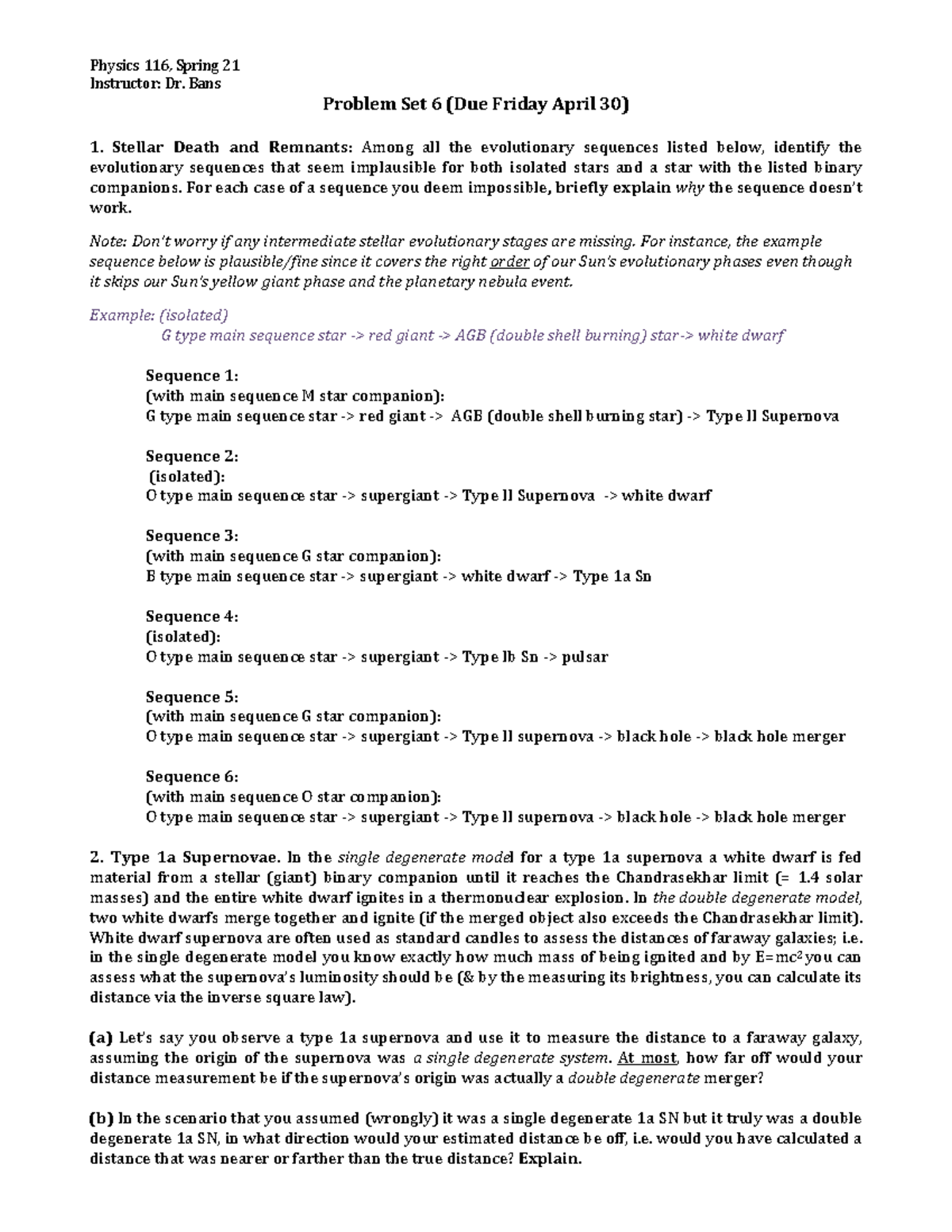 Problem Set 6 Spr21 - Dr. Alissa Bans; Spring Semester 2021; Section 1 ...