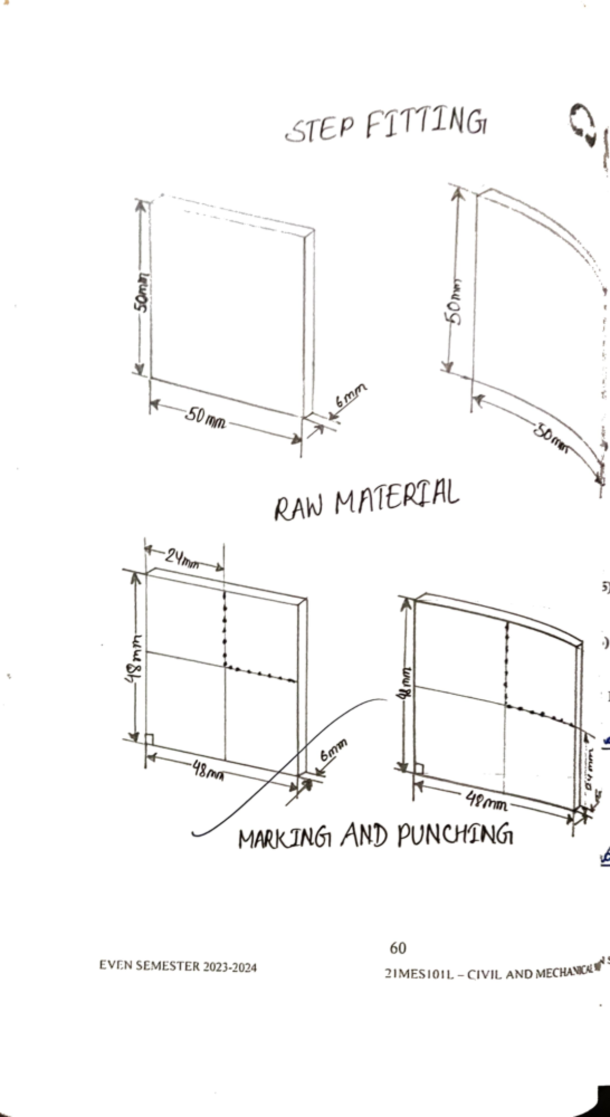STEP Fitting Civil & Mechanical Workshop 21MES101L - Basic Civil And ...