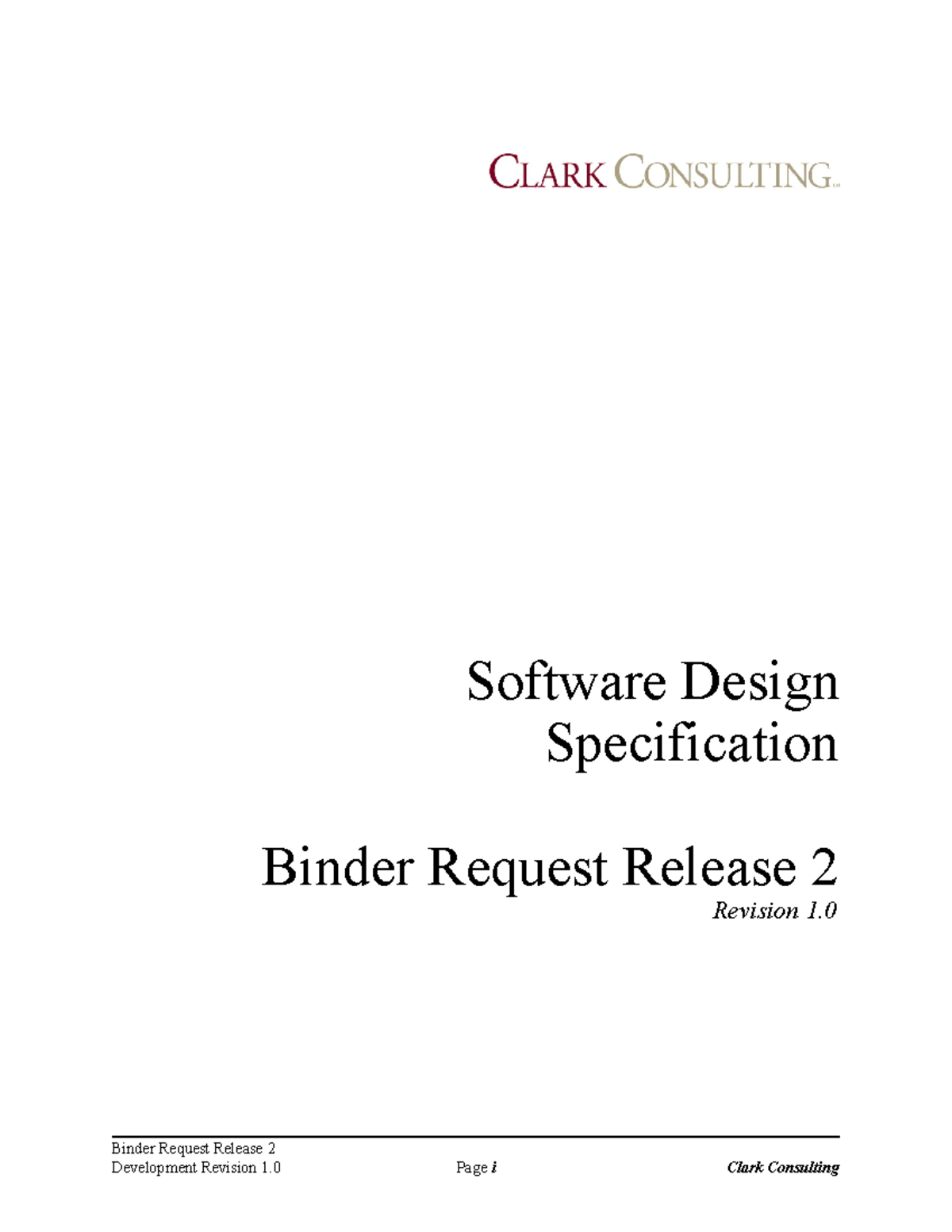 SDS example 2 - Software Design Specification Binder Request Release 2 ...