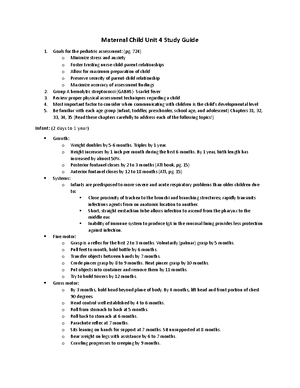 Maternal Child Unit 1 Study Guide - Maternal Child Unit 1 Study Guide ...
