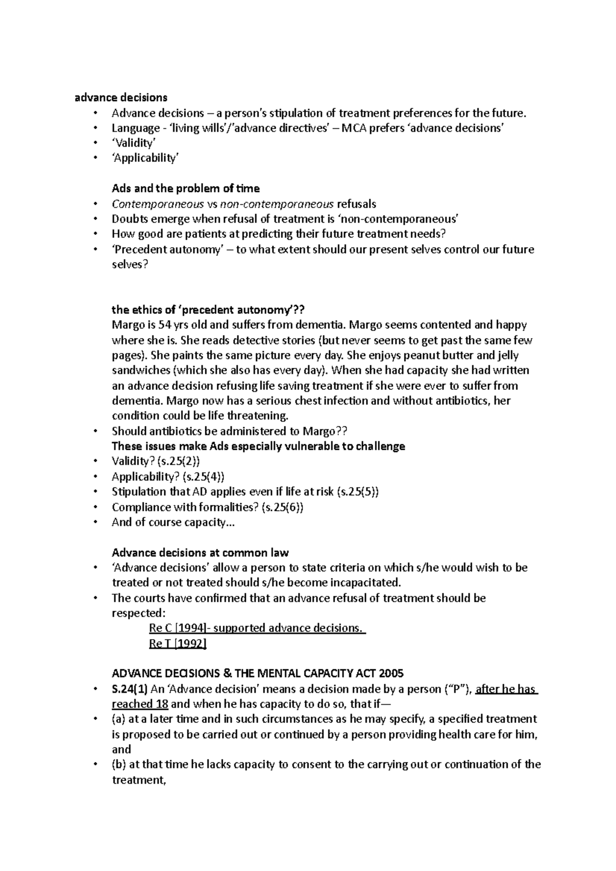Advance Decisions - Lecture notes 13 - advance decisions - Advance ...