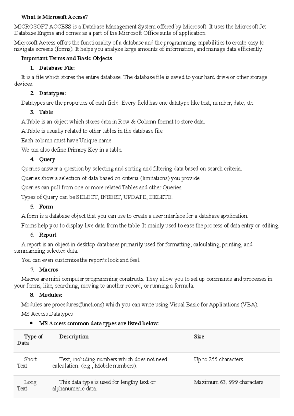 What is Microsoft Access - What is Microsoft Access? MICROSOFT ACCESS ...