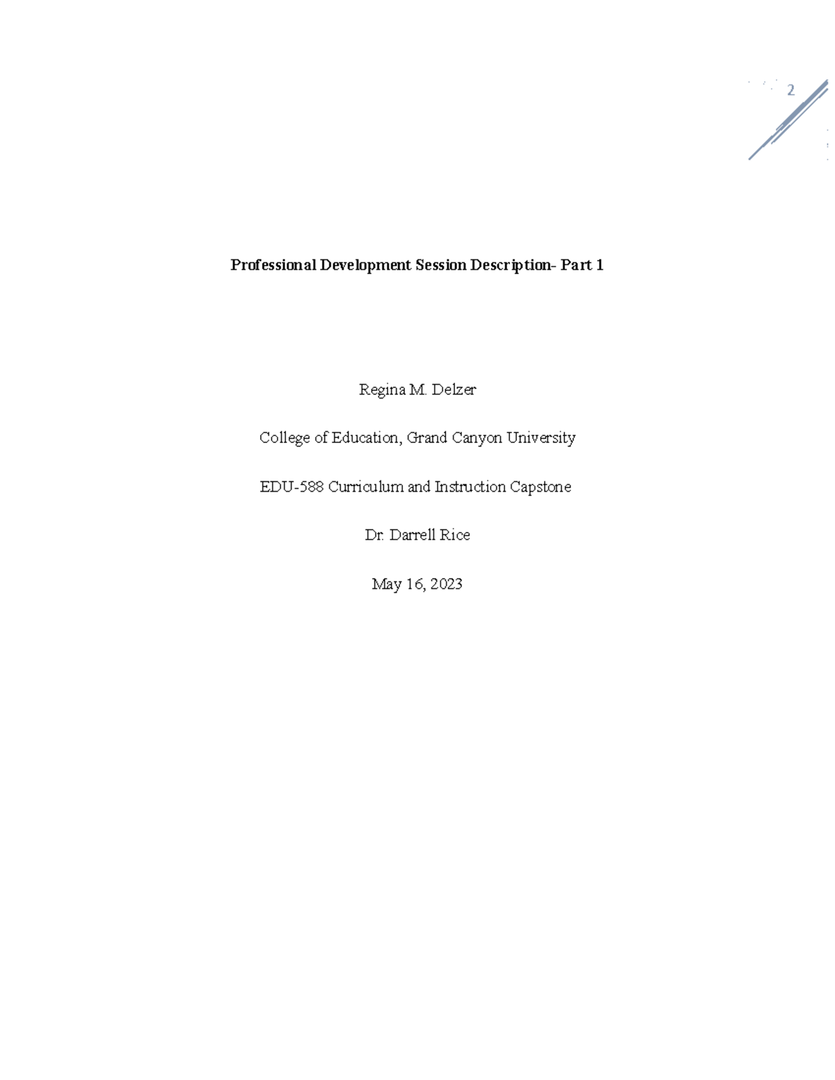 Part 1-Professional Development Layout - 2 Professional Development ...