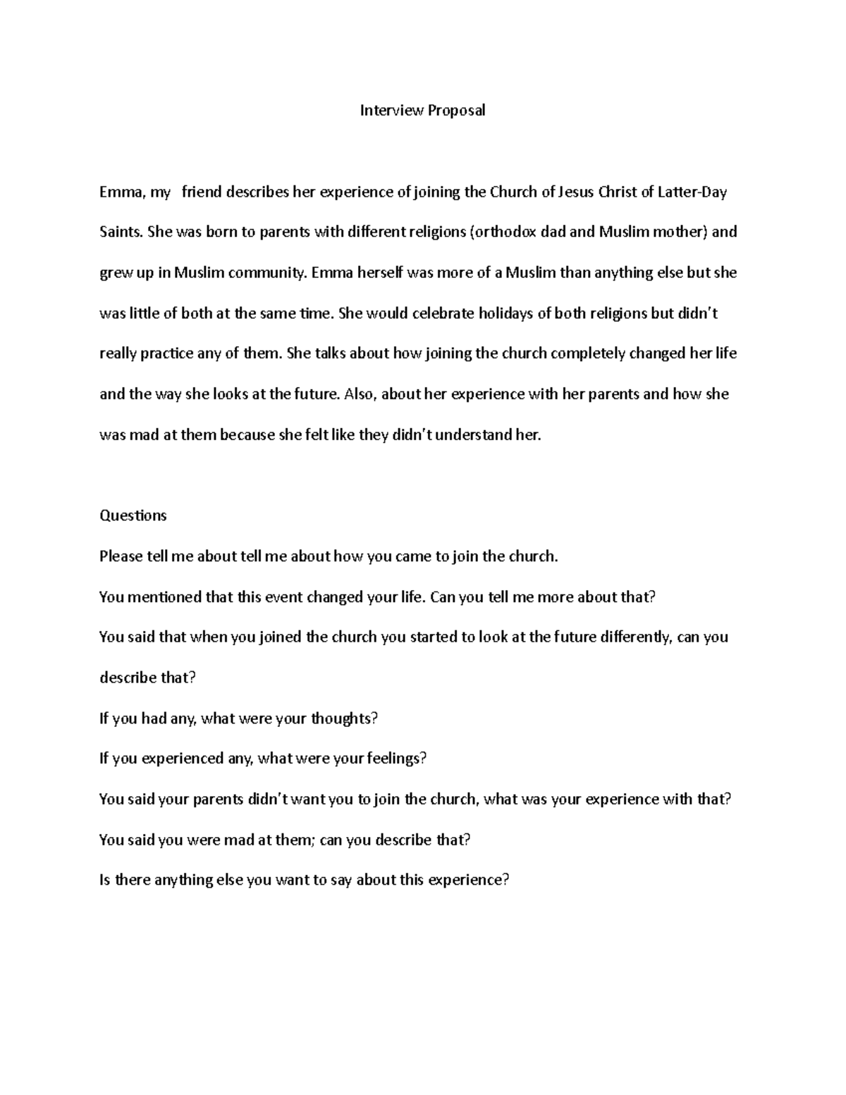 Abnormal interview. This is the phenomenology interview - Interview ...