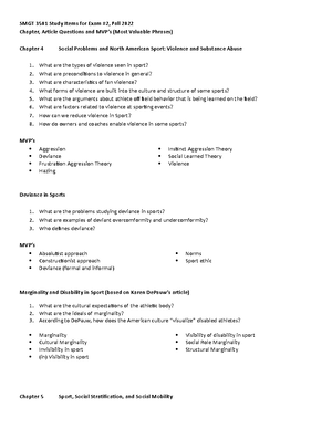 SMGT+3501Study Items Exam%231F22 - SMGT 3501, Section 5 Study Items for ...