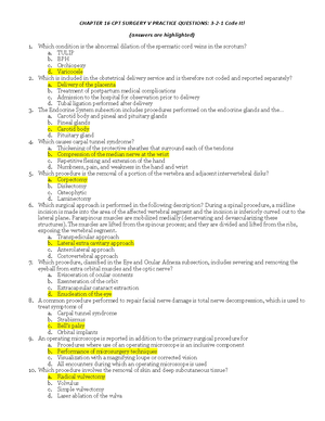 Coding Practice Anesthesia Chapter 11 - Coding Practice: Anesthesia – Chapter 11 Question ...