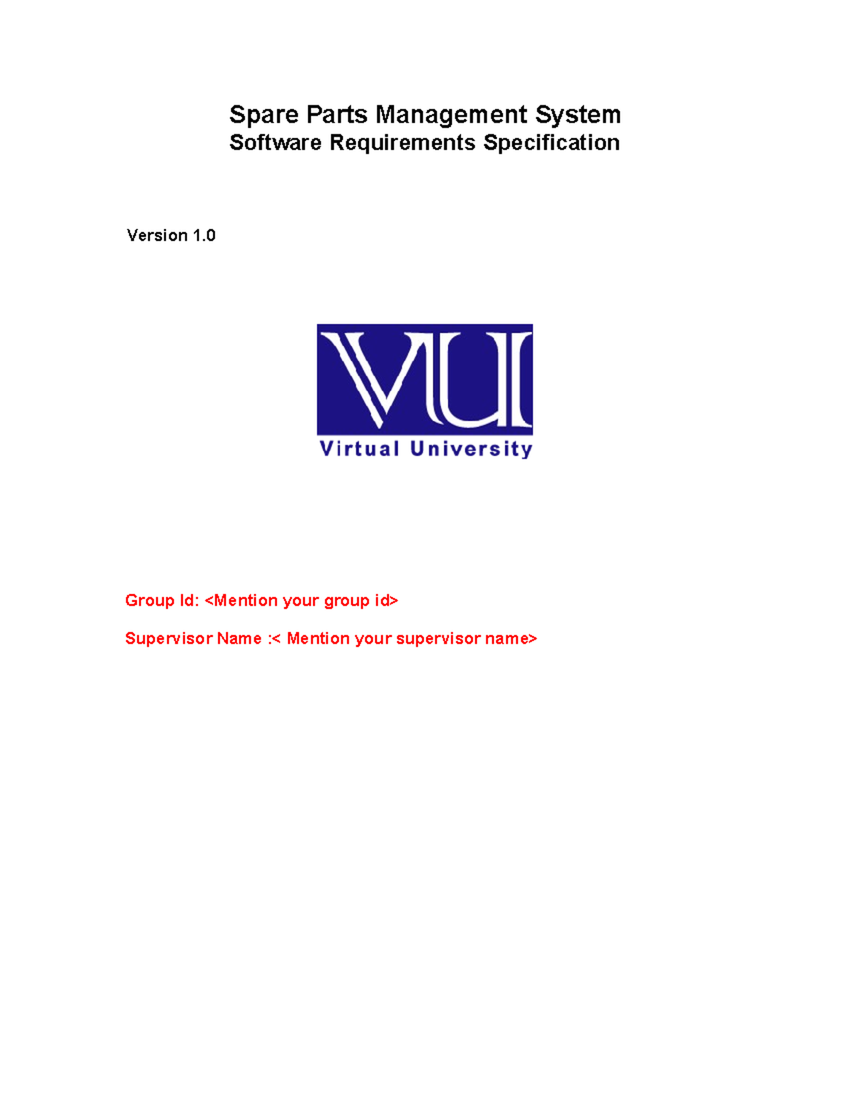 SRS-final - Spare Parts Management System Software Requirements ...