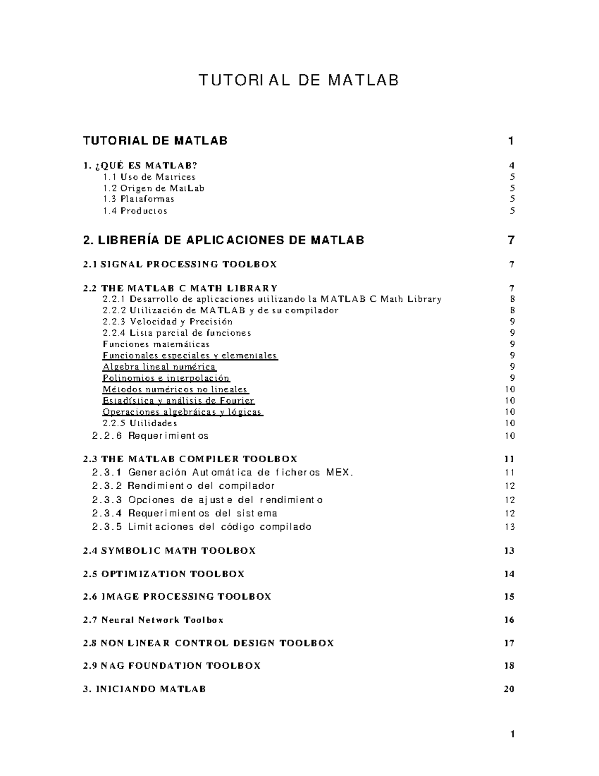 Tutorial matlab - Texto como lectura complementaria - T UT O RI A L DE ...