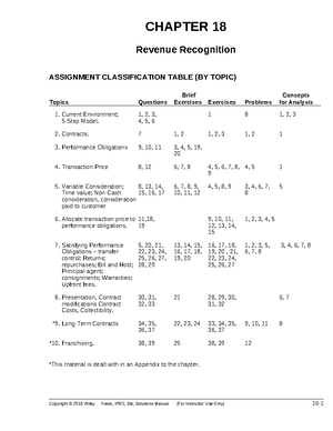 Ch21 - solutions - CHAPTER 21 Accounting for Leases ASSIGNMENT CLASSIFICATION TABLE (BY TOPIC ...