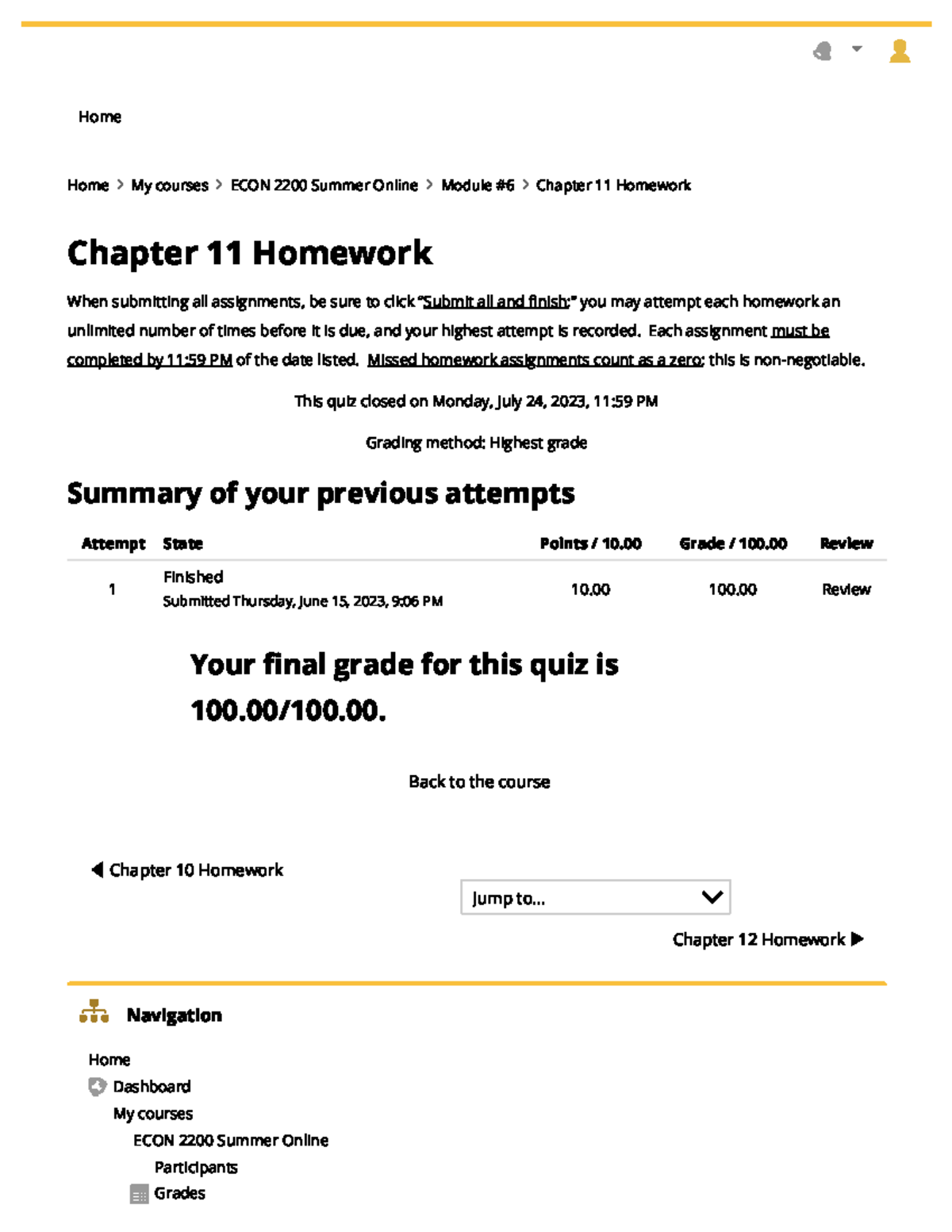 ECON 2200 Summer Online Chapter 11 Homework - Home Chapter 10 Homework ...