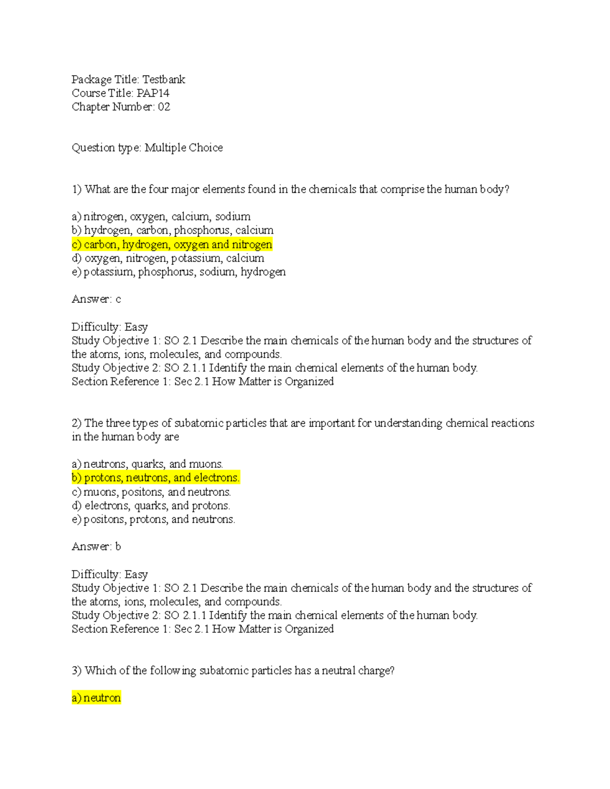 Ch02-highlight - This is a set of practice questions for biol235 ...