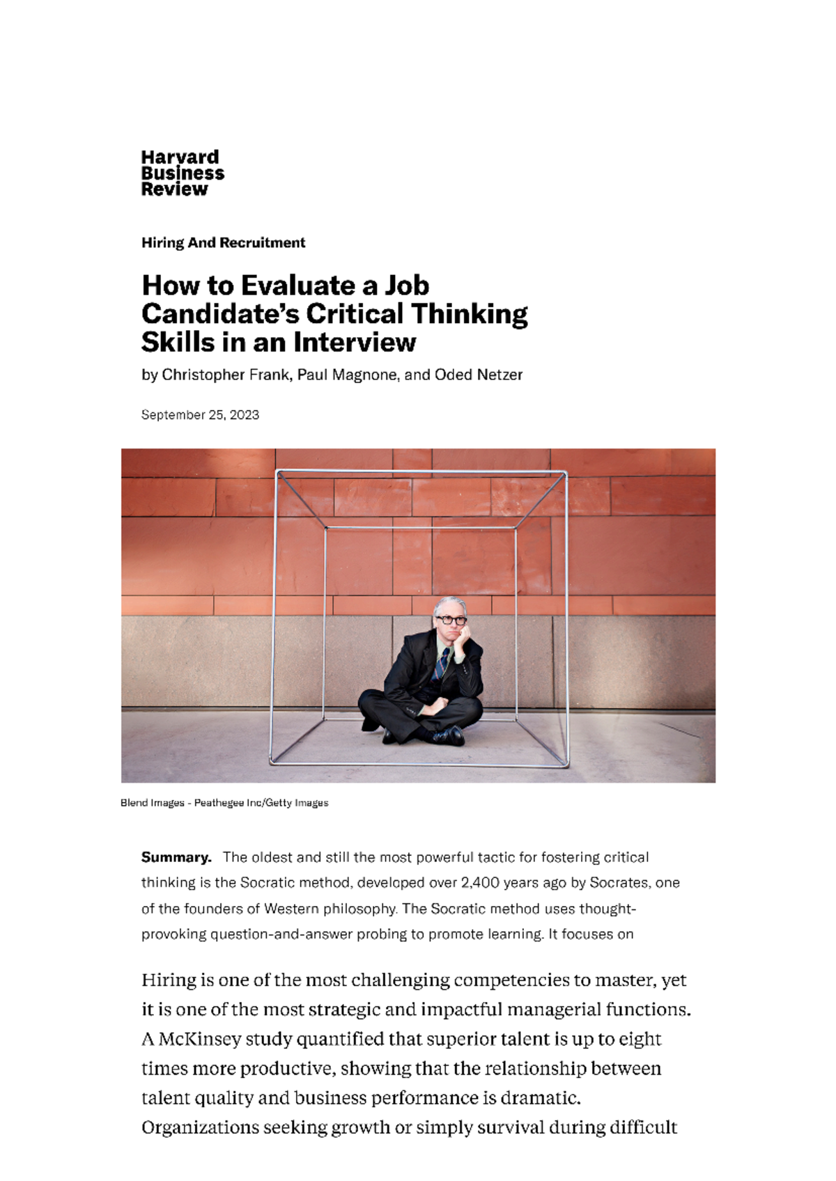 How to Evaluate a Job Candidate’s Critical Thinking Skills in an ...