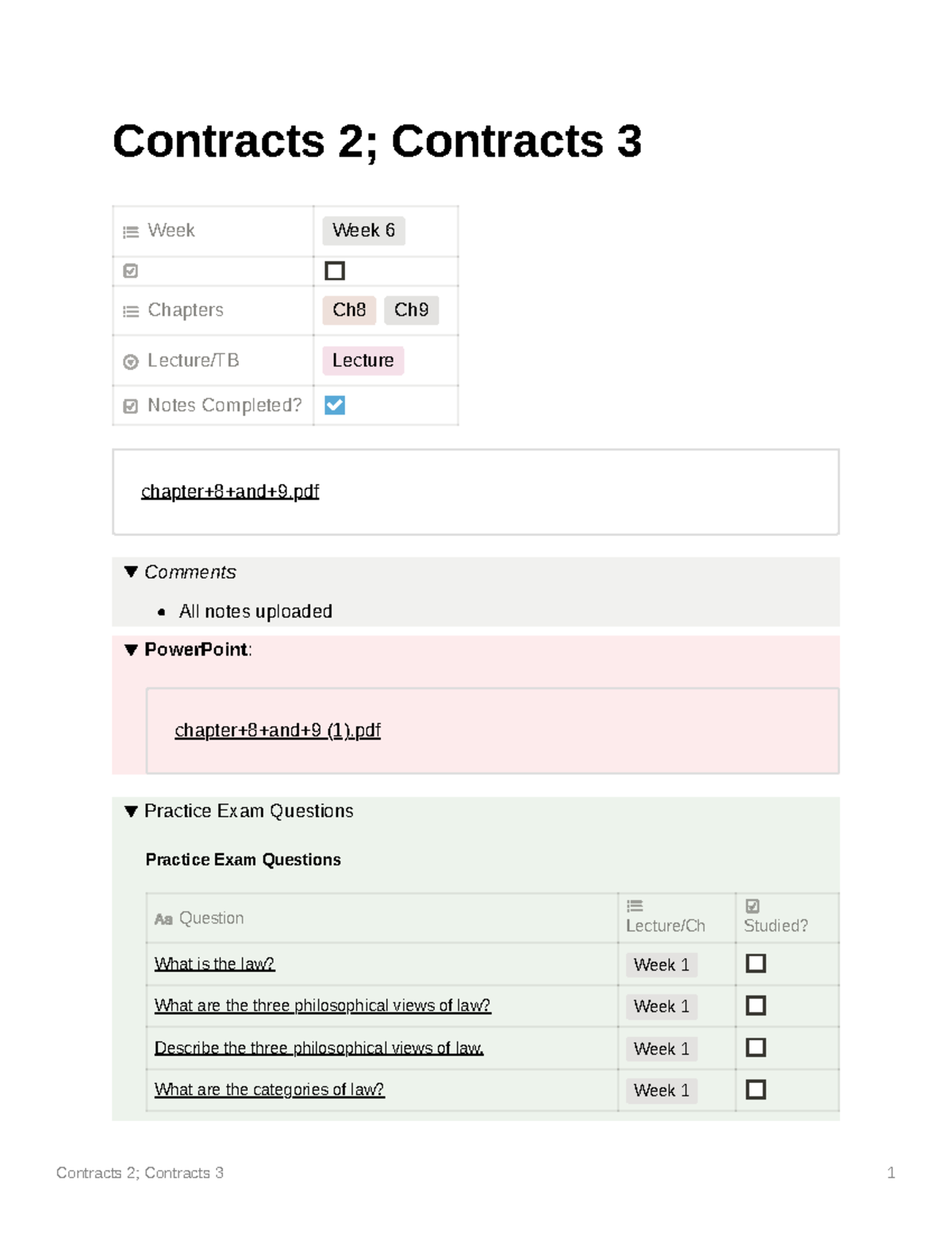 Contracts 2; Contracts 3 - Contracts 2; Contracts 3 Week Week 6 ...