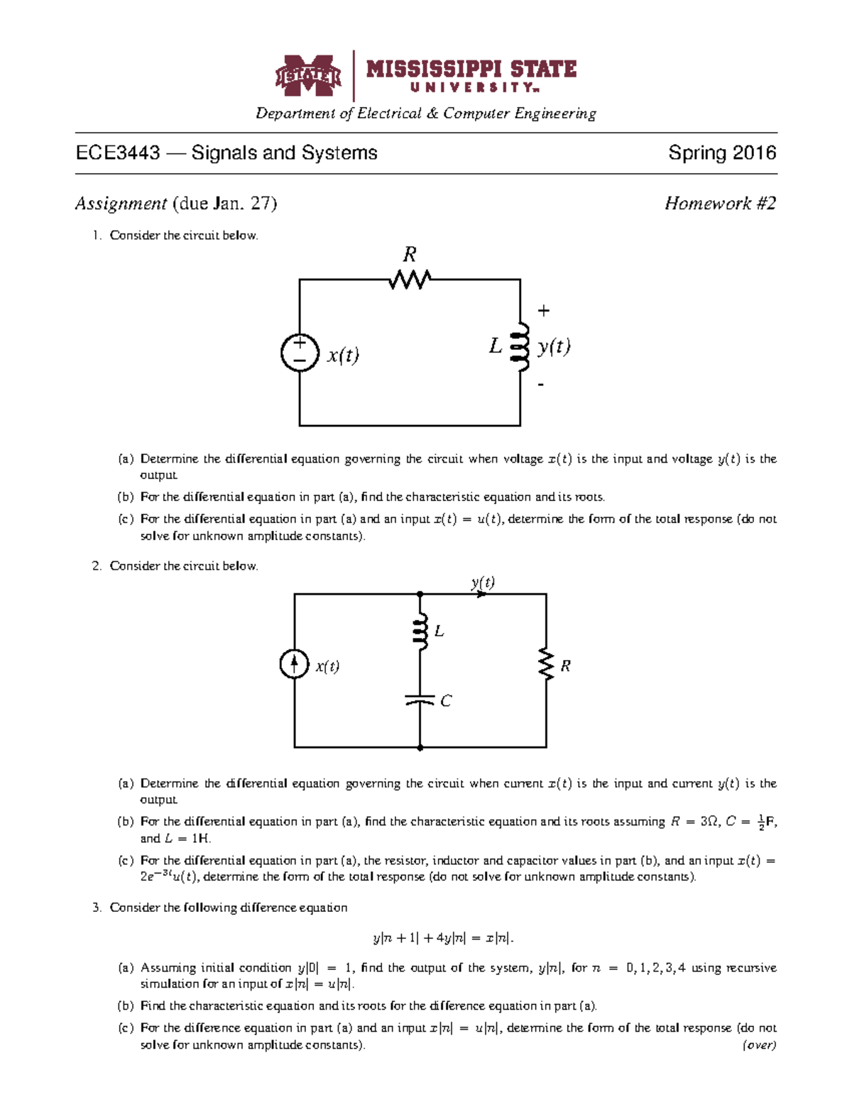 Homework 2 assign - Signals and Systems - Department of Electrical ...