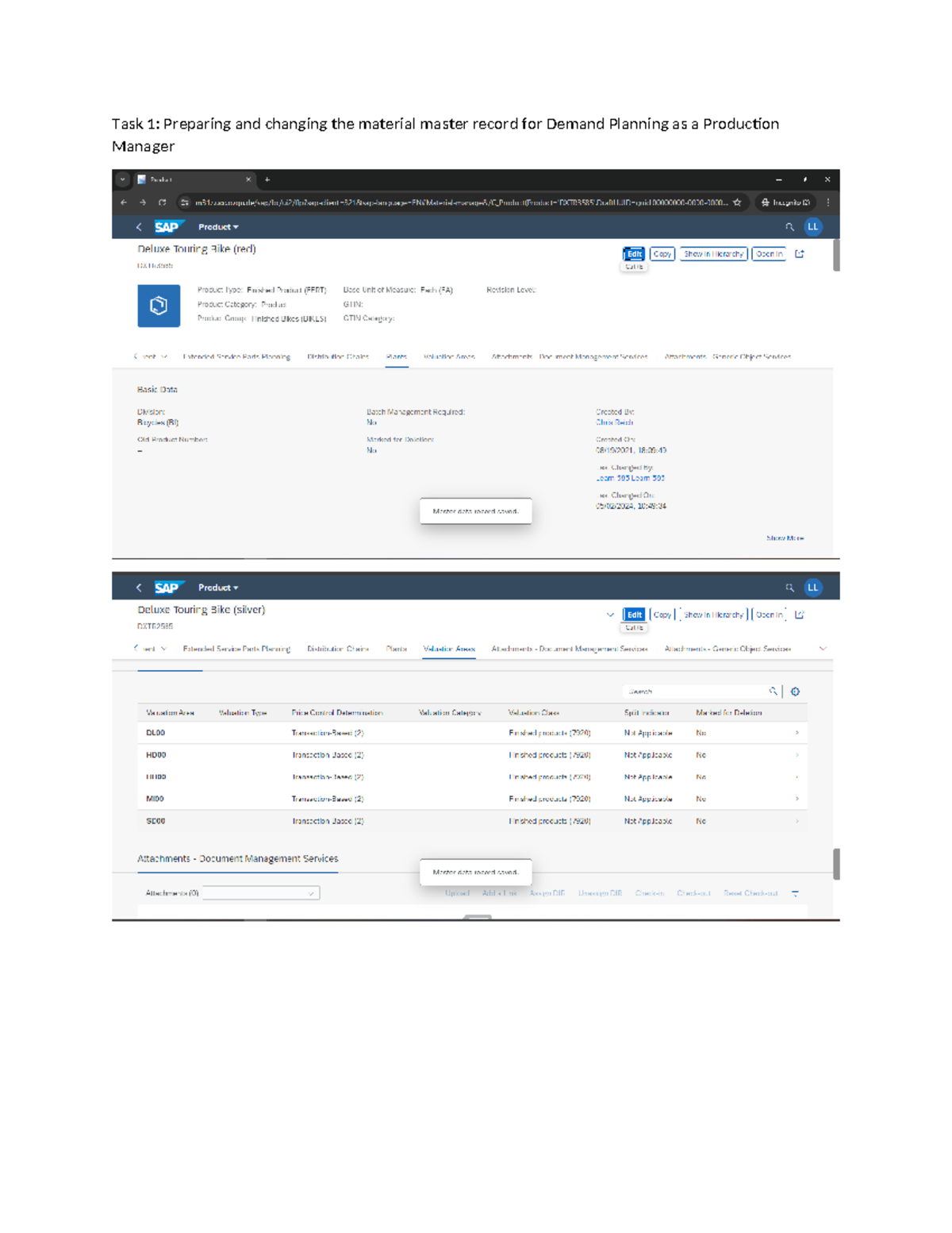 Bunao MC JOHN SAP Prefi - Task 1: Preparing and changing the material ...
