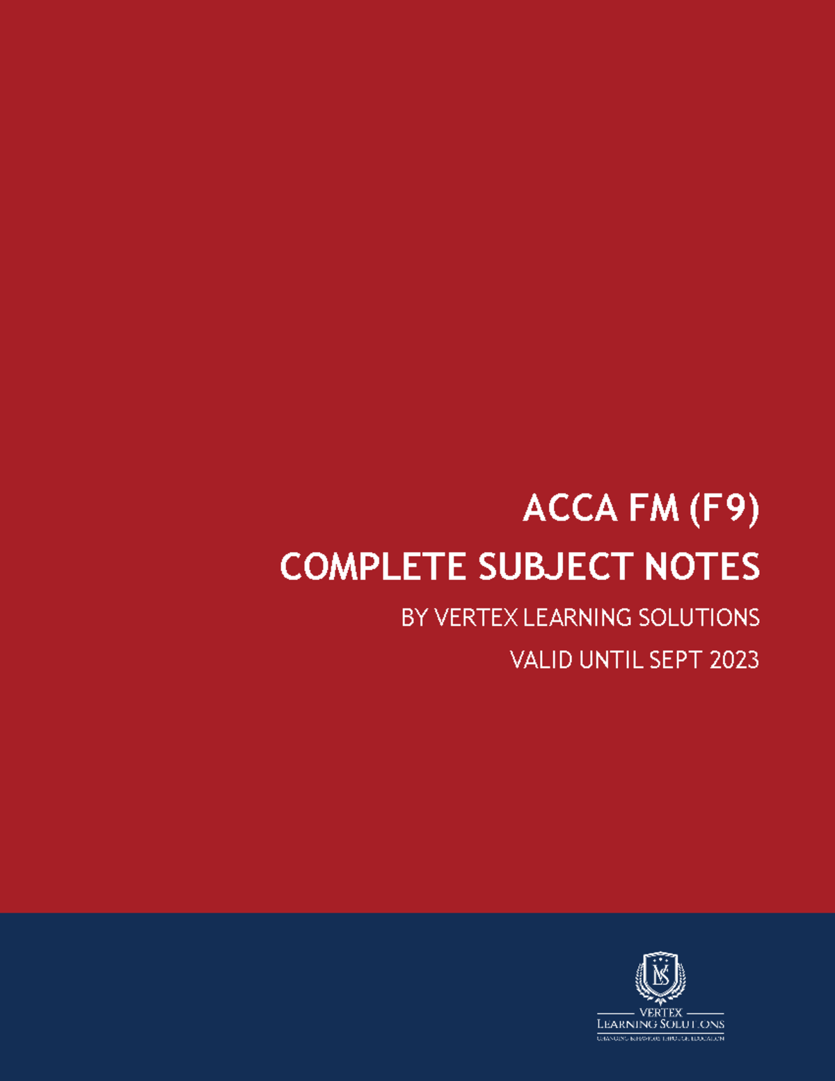 Accafmsample Notes - Xyz - ACCA FM (F 9 ) COMPLETE SUBJECT NOTES BY ...