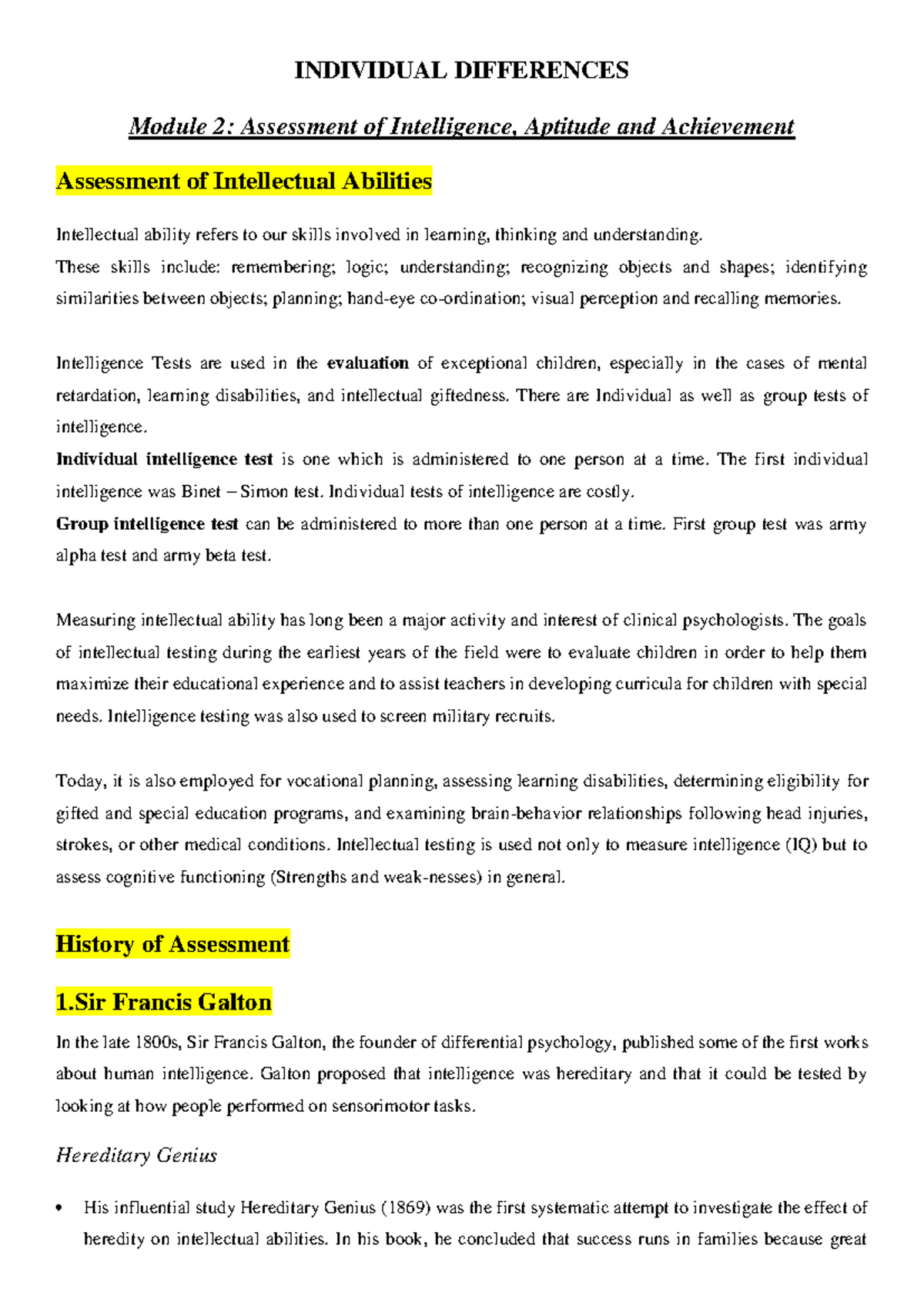 Individual Differences 2nd module - INDIVIDUAL DIFFERENCES Module 2 ...