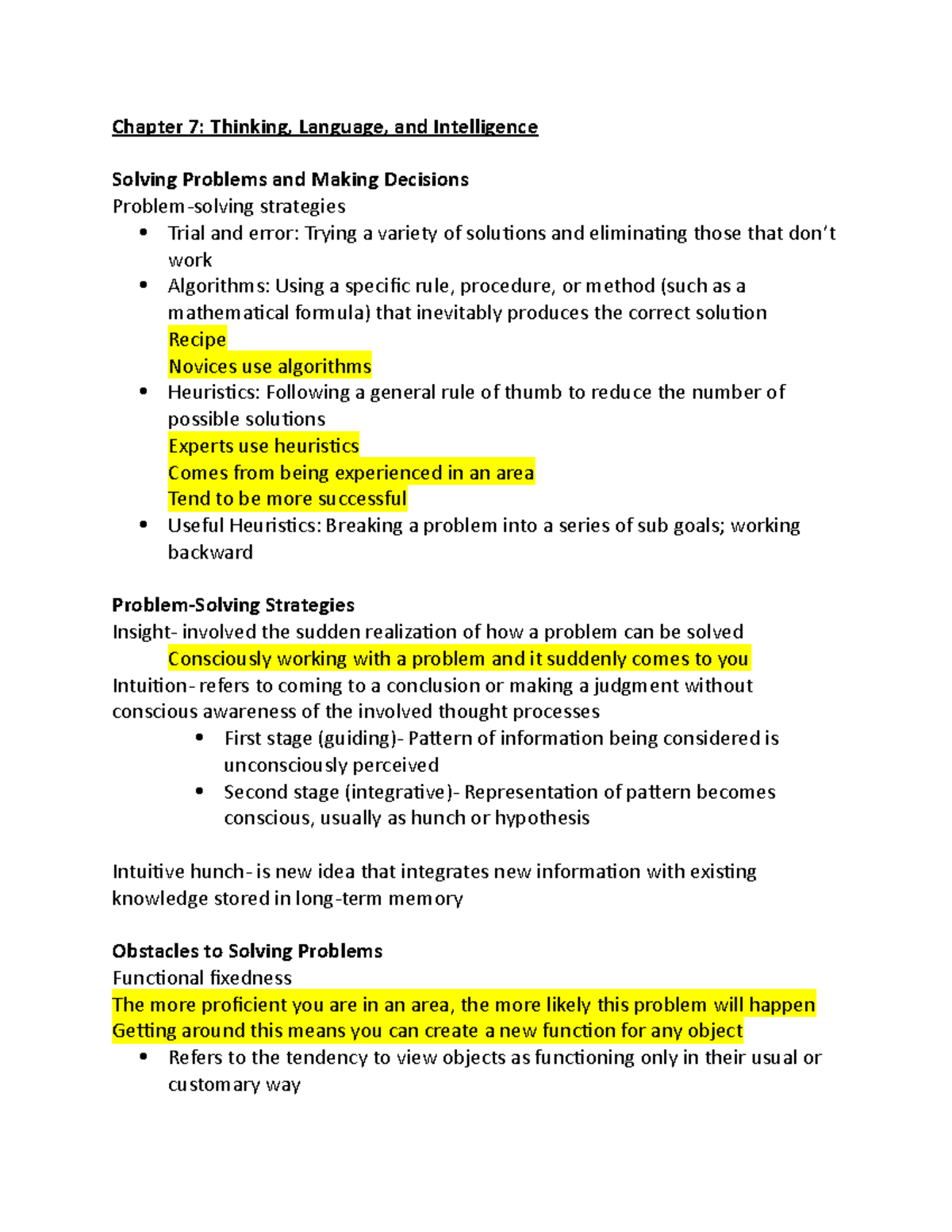 Thinking, Language, and Intelligence - Chapter 7: Thinking, Language ...