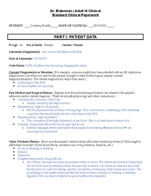 Weekly Clinical Paperwork 3 - Dr. Blakeman | Adult III Clinical ...