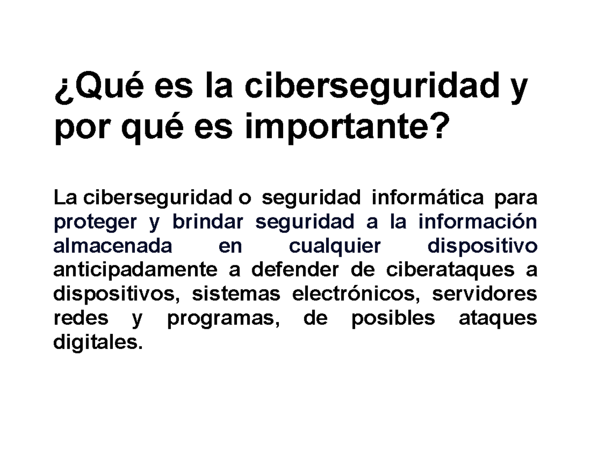 Qué es la ciberseguridad y por qué es importante - ¿Qué es la ...