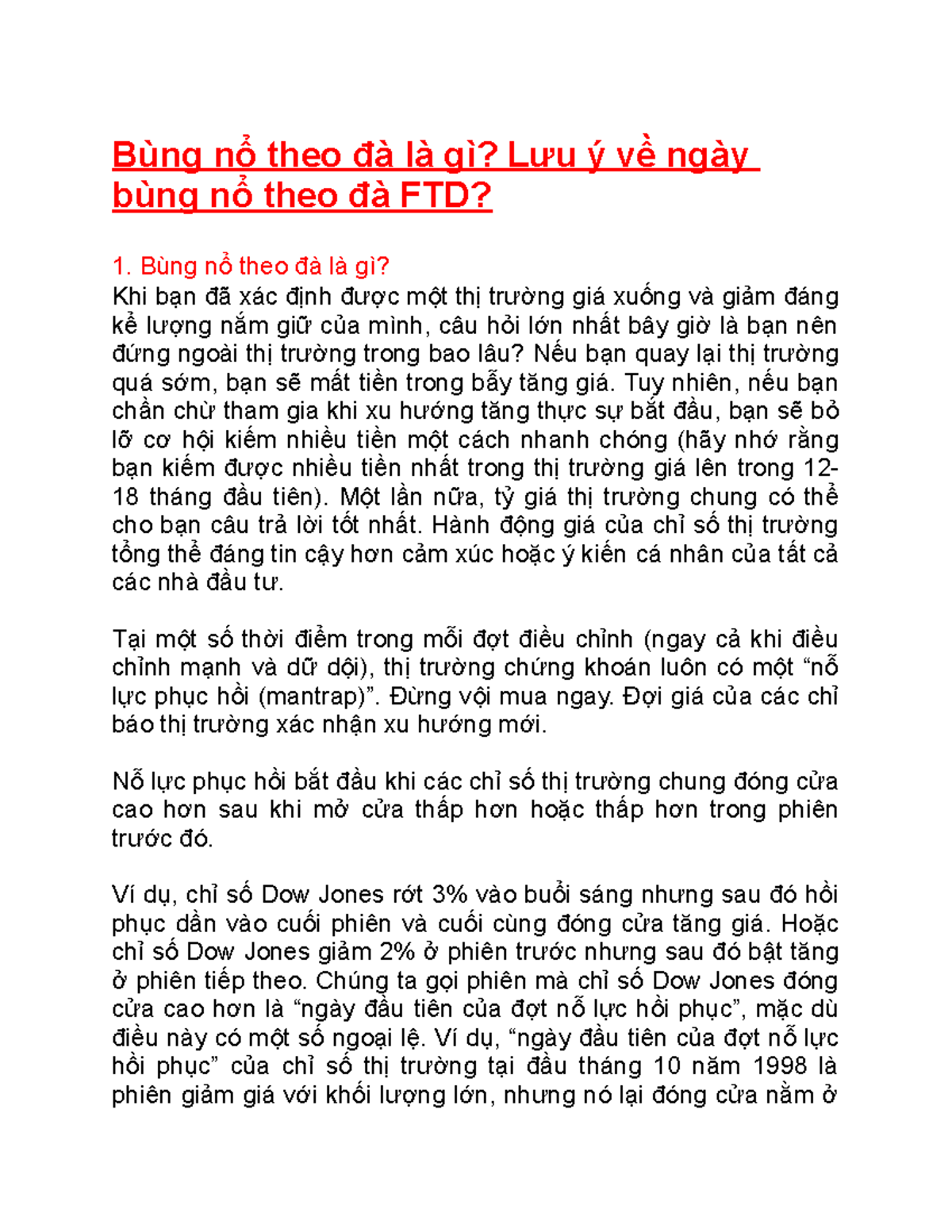 Bùng nổ theo đà là gì Lưu ý về ngày bùng nổ theo đà FTD - Bùng nổ theo đà là gì? Lưu ý về ngày ...