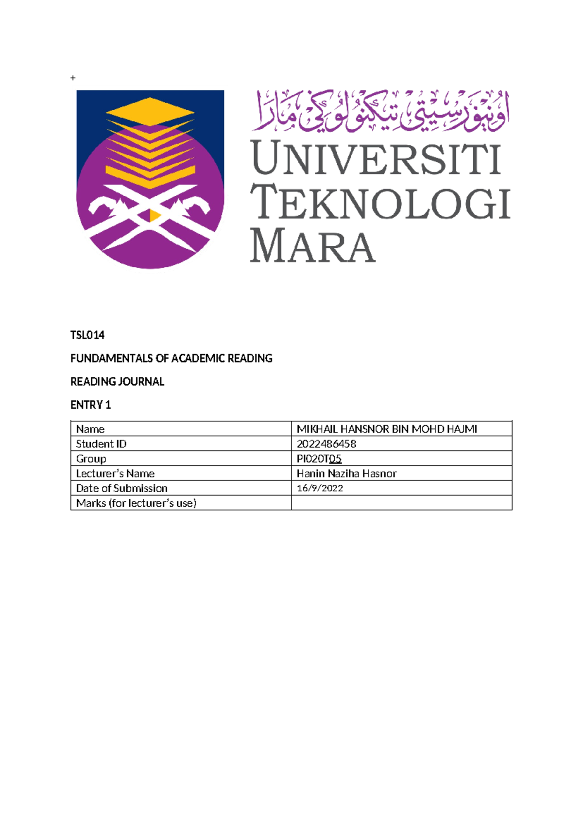 Journal academic writing - Academic Writing - + TSL FUNDAMENTALS OF ...