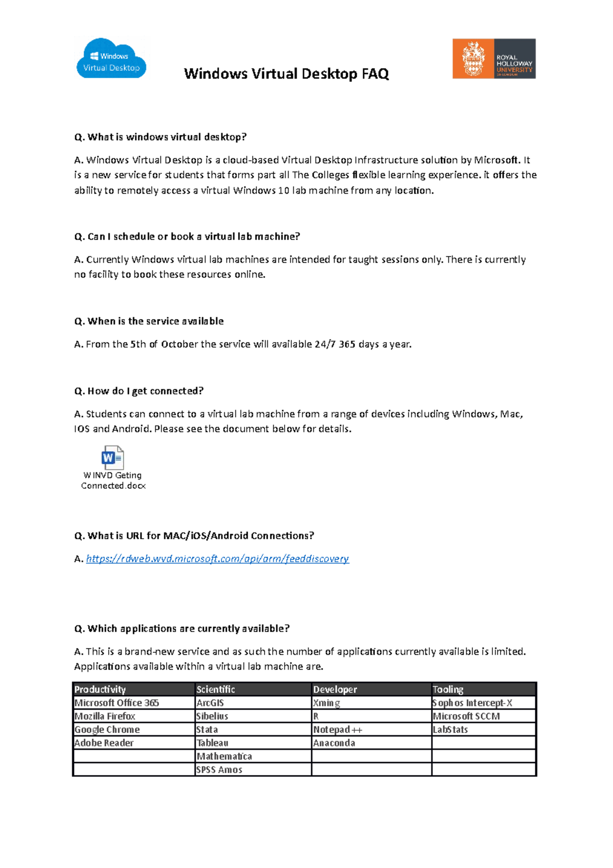 Winvd FAQ - notes - Windows Virtual Desktop FAQ Q. What is windows ...