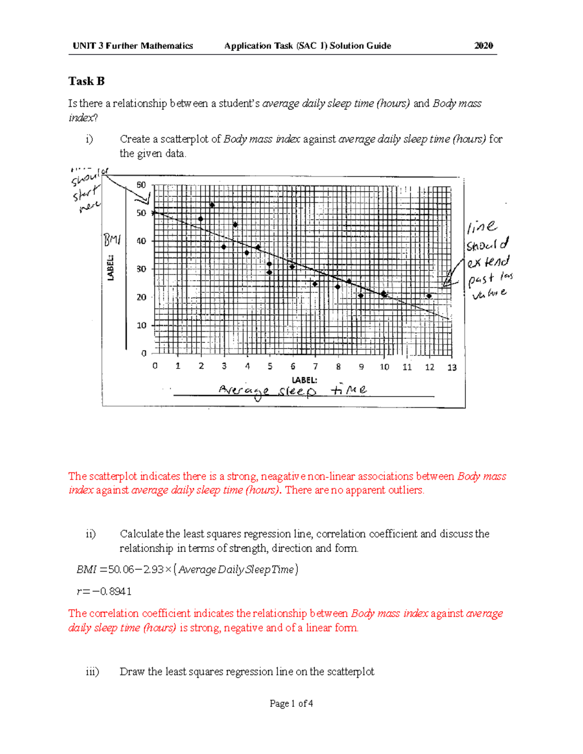 2020 Data SAC B Revision Solutions - Task B Is there a relationship ...