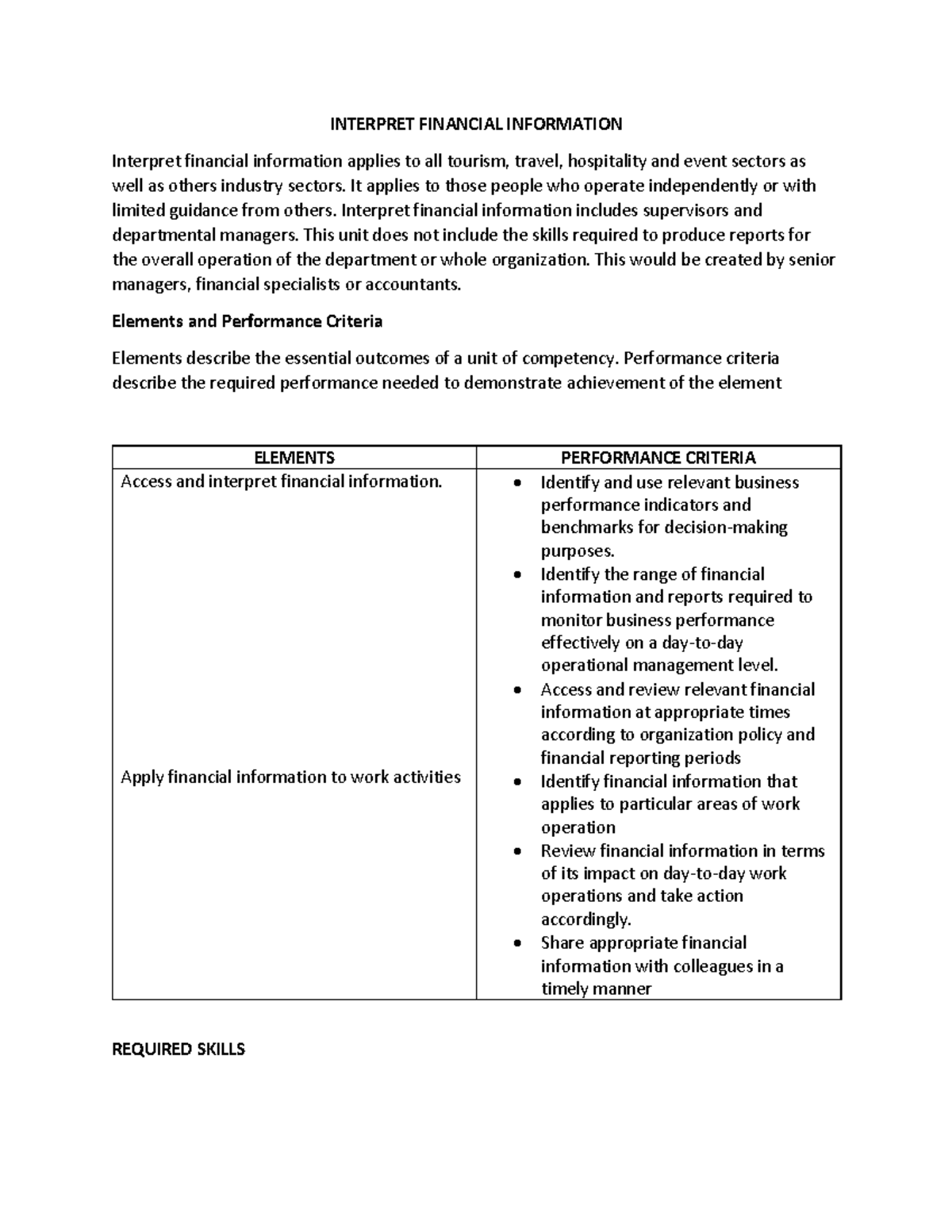 Project B - abkjagf - INTERPRET FINANCIAL INFORMATION Interpret ...