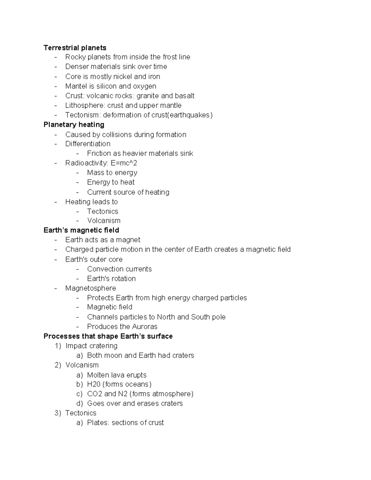 Chapter 7 terrestrial planets - Terrestrial planets - Rocky planets ...