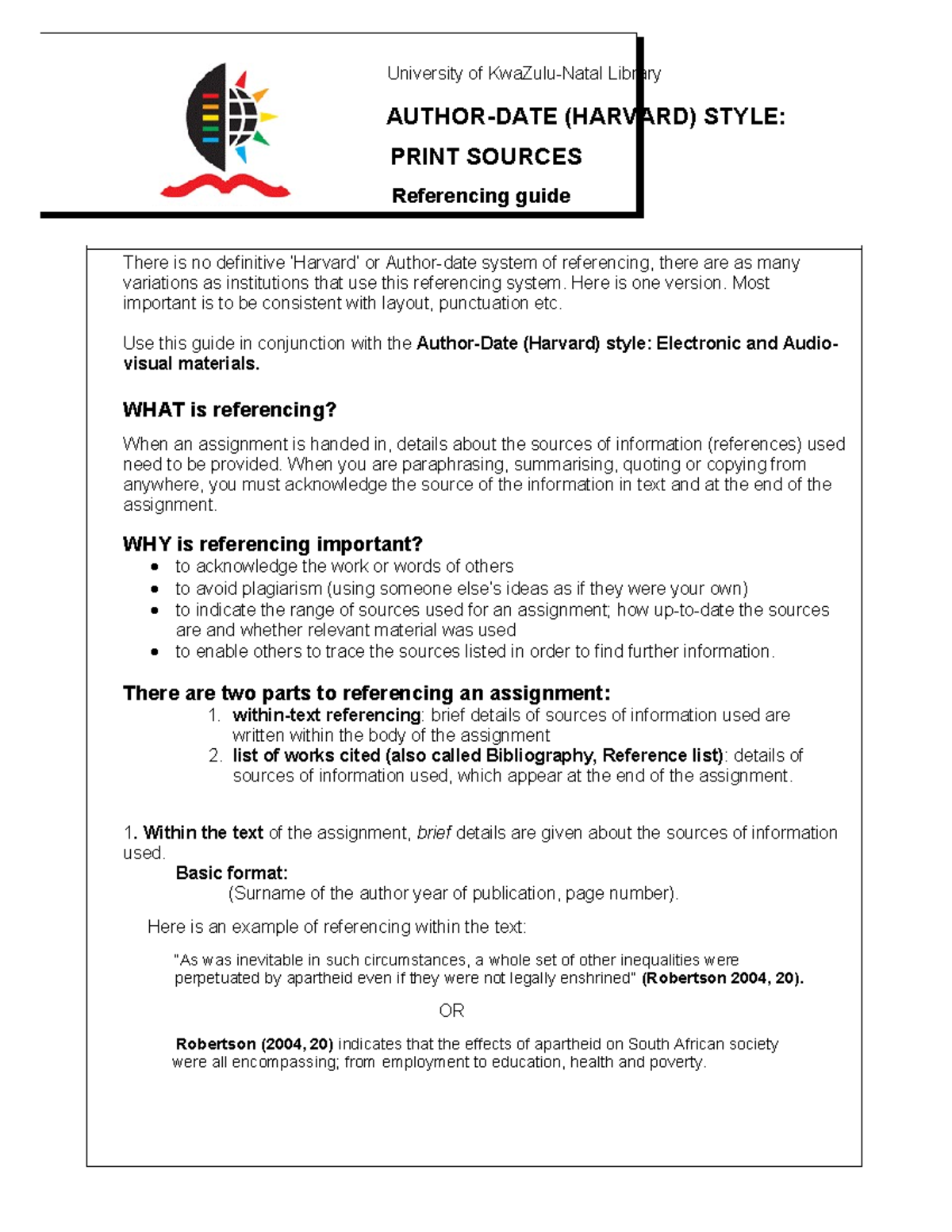 Tps - University of KwaZulu-Natal Library AUTHOR-DATE (HARVARD) STYLE ...