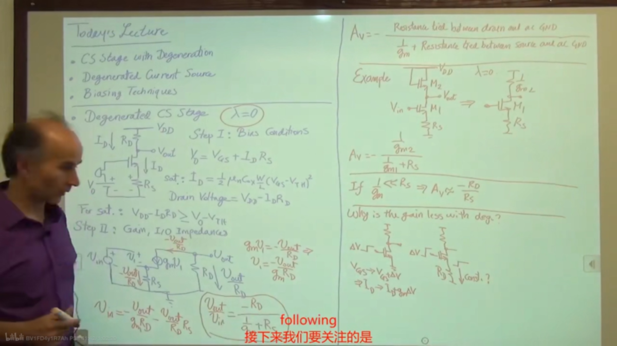 38 common source stage with degeneration - Lecture Resistance tied ...