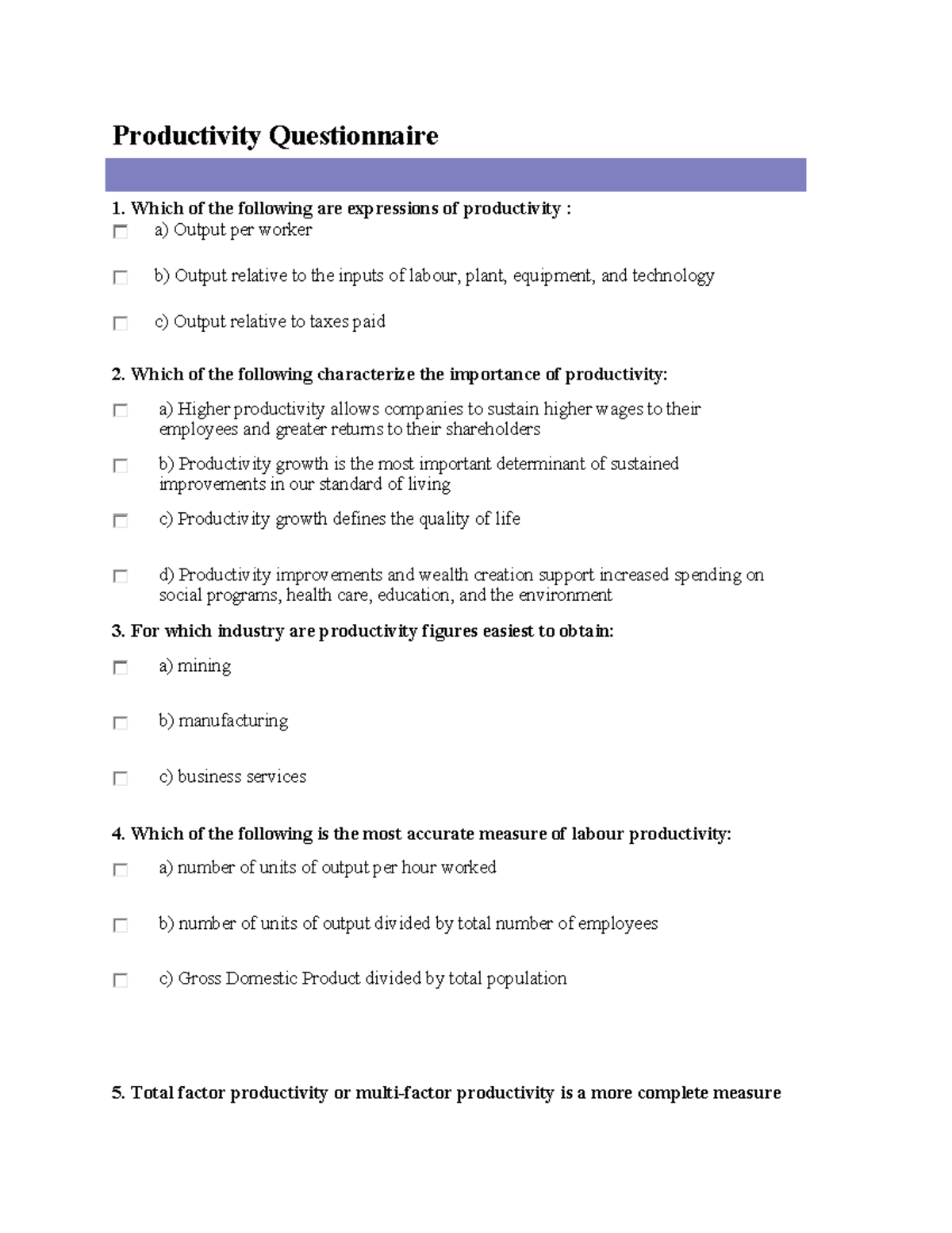 52222733-Productivity-Questionnaire - Productivity Questionnaire Which ...