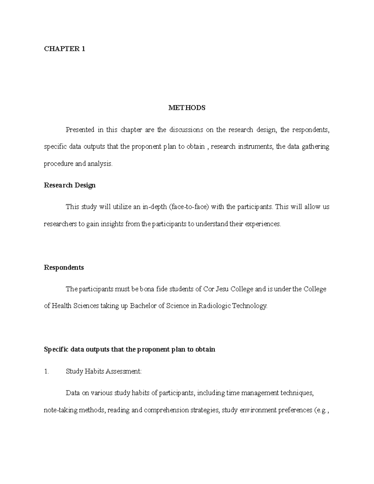 1 - CHAPTER1 - CHAPTER 1 METHODS Presented in this chapter are the discussions on the research ...