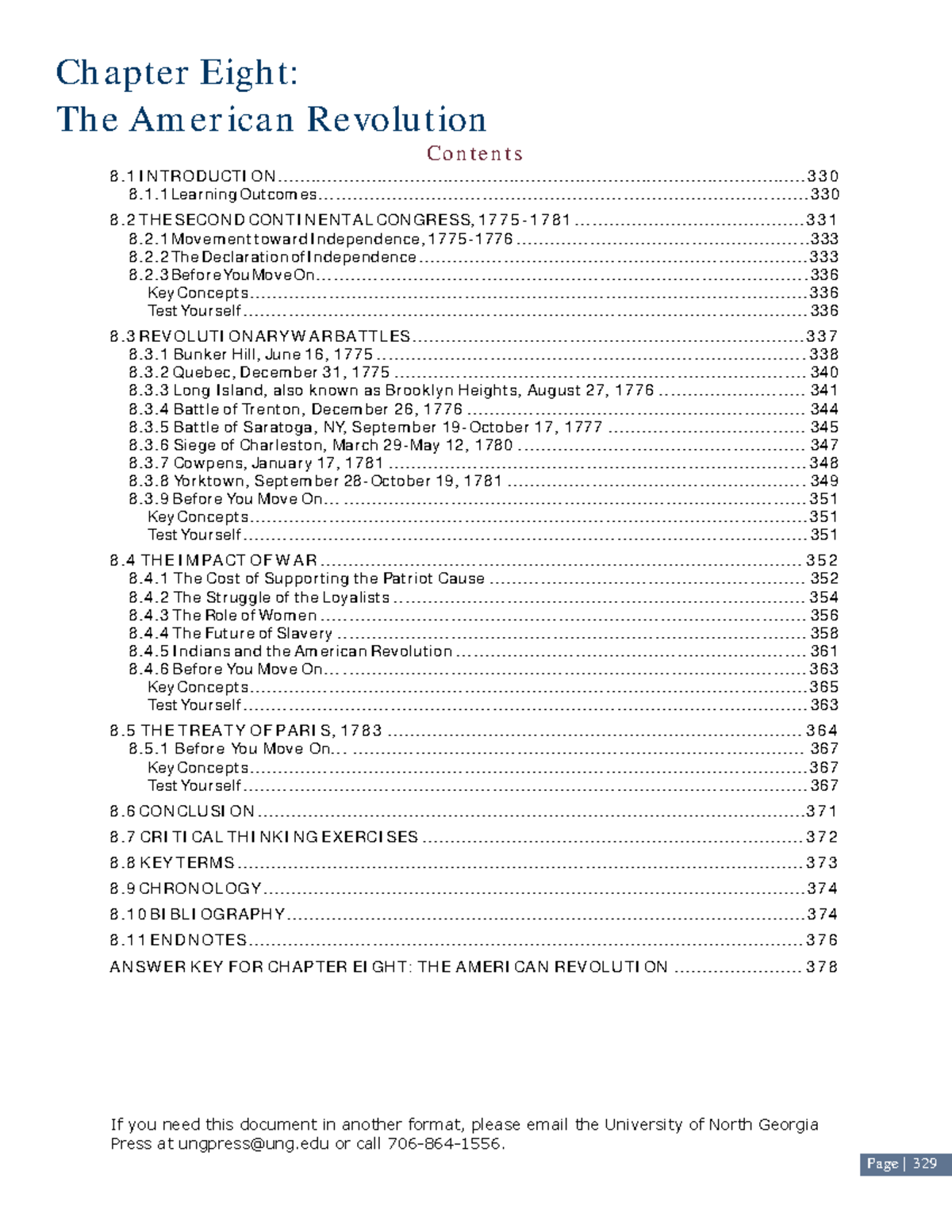 US History I Chapter 8 - American Revolution - Page yvut zyxwvutsrq ...
