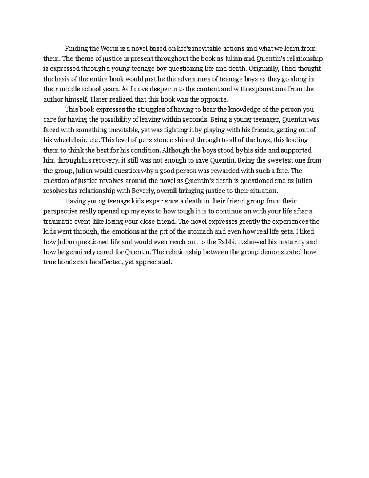 ES033 Finding the Worm - Summary of course book - Finding the Worm is a ...