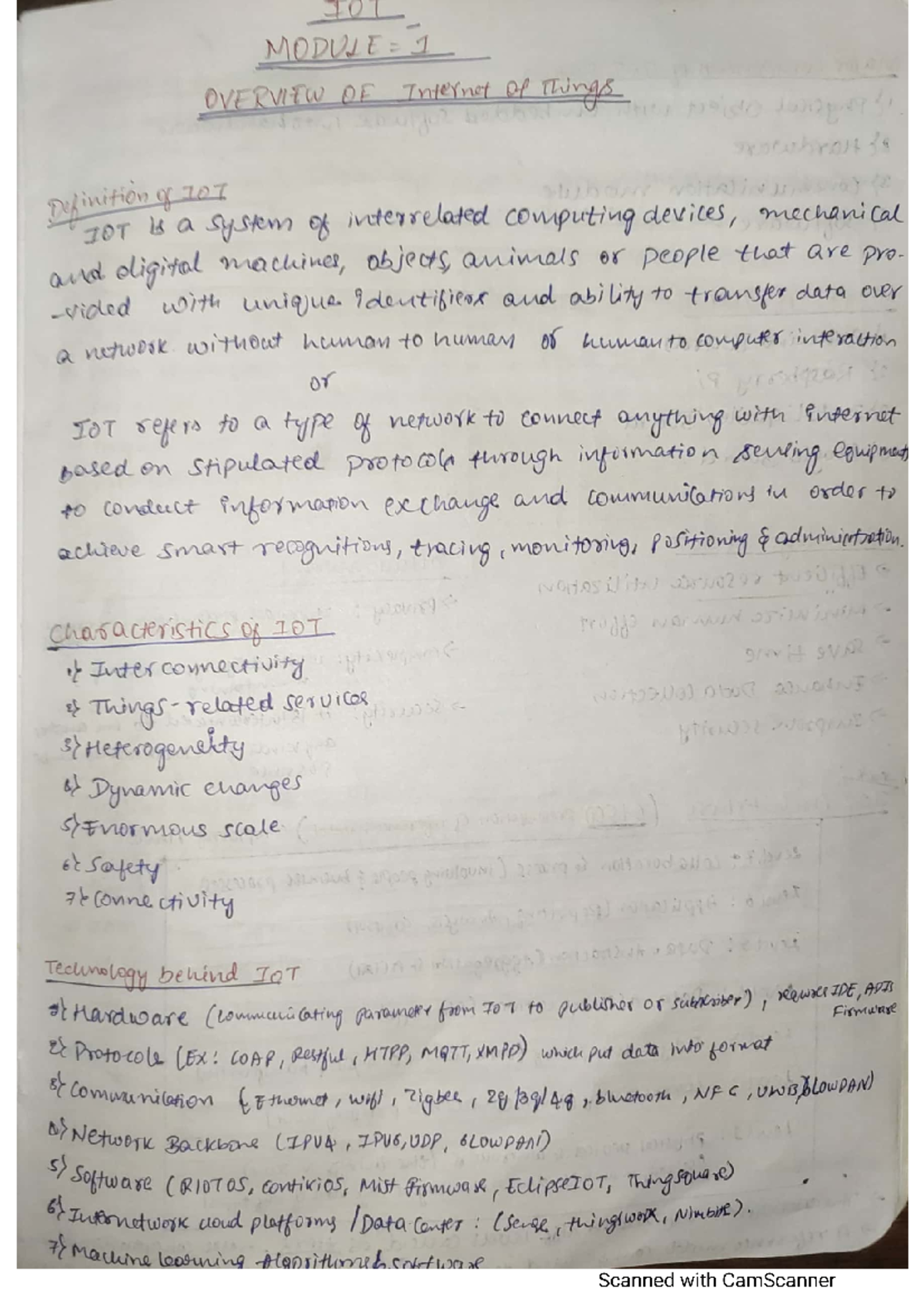 Iot mod1 - Iot mod-1 short notes - IoT and WSN - Studocu