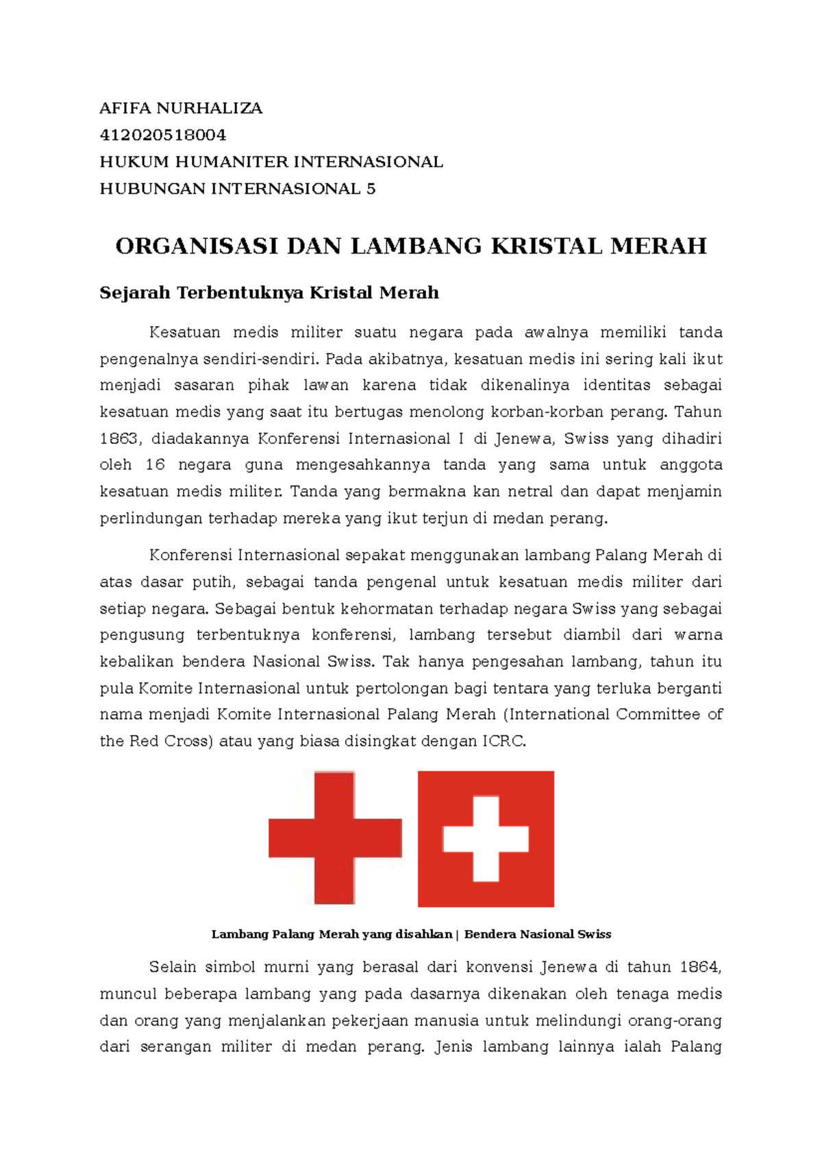 Organisasi DAN Lambang Kristal Merah - AFIFA NURHALIZA 412020518004 ...