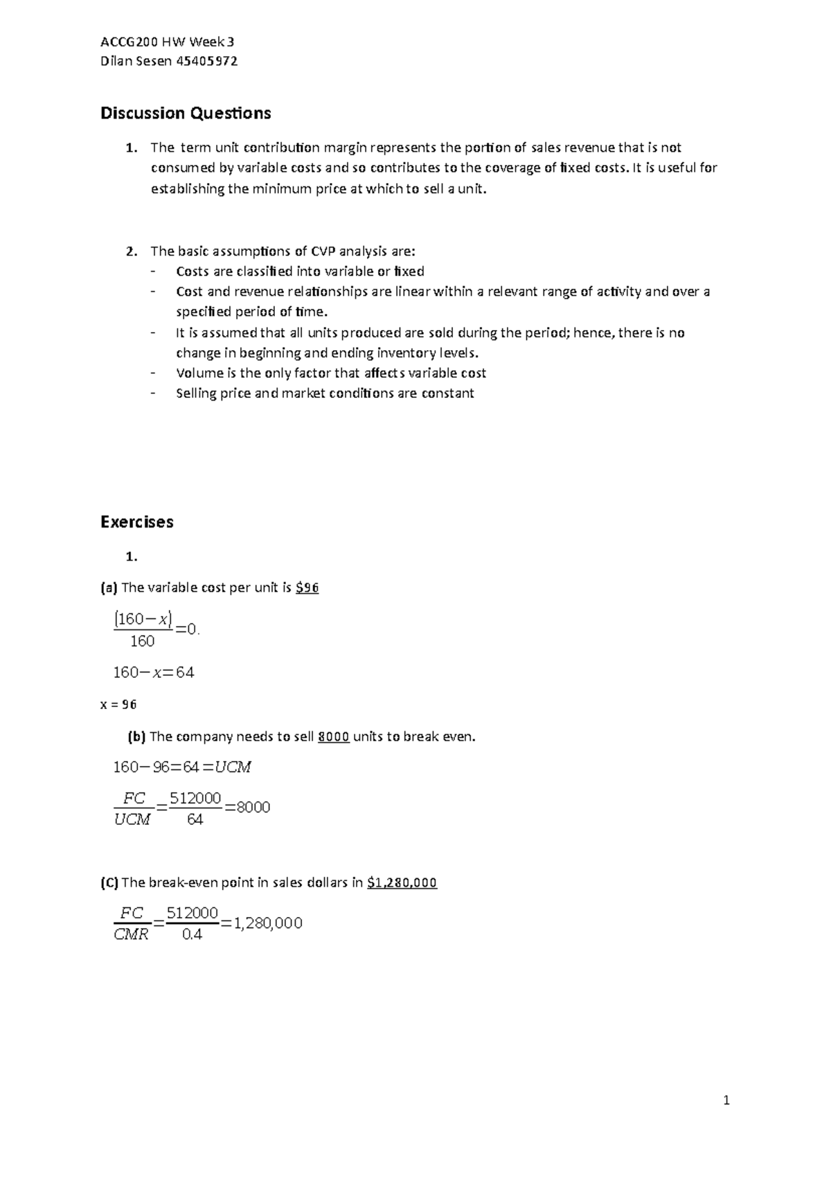 Week 3 Tutorial Homeowork - ACCG200 HW Week 3 Dilan Sesen 45405972 ...