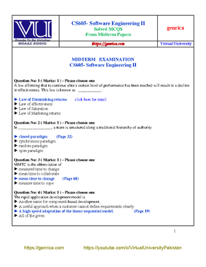 CS625 Professional Practices Final Term (Week 9-16) - CS625 ...