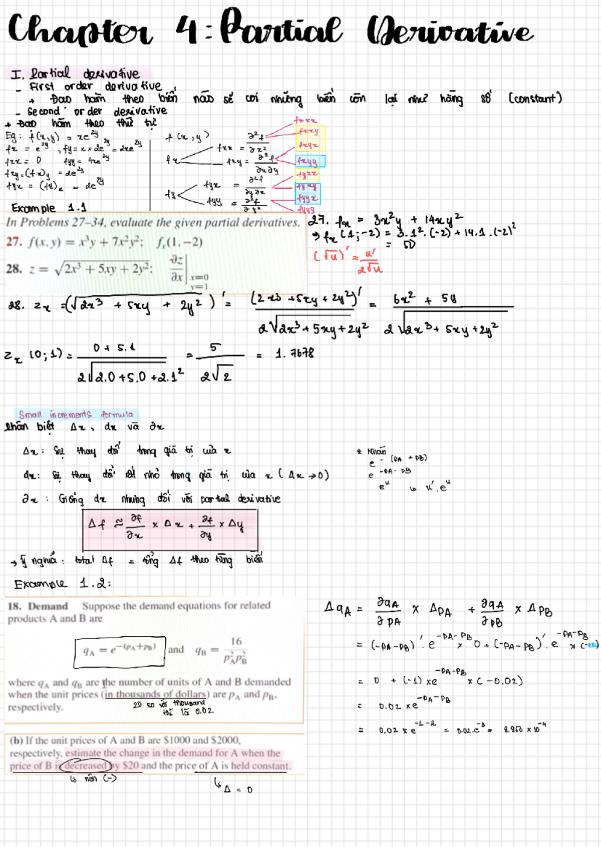 Chap 4 - zxcvbnmasdfghjkl; - Chapter 4 Partial Derivative I. Partial ...